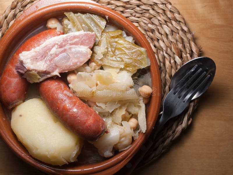 Galician Stew, a Typical Spanish Dish Stock Image - Image of casserole ...