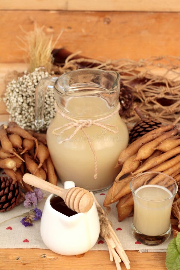 Galingale Water and Fresh Galingale with Honey. Stock Image - Image of ...