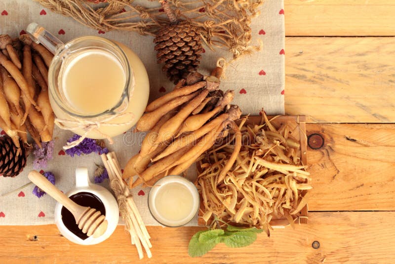 Galingale Water and Fresh Galingale with Honey. Stock Image - Image of ...