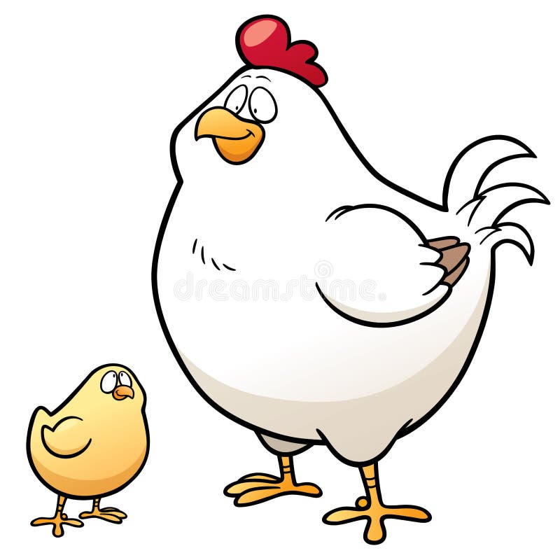 Galinha ilustração do vetor. Ilustração de amizade, cartoon - 58875235