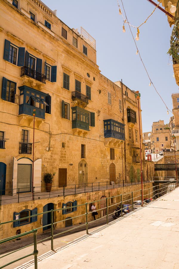 Typical Gallarija Balconies in Valletta, Malta Editorial Photo - Image ...