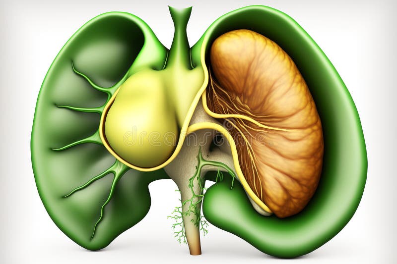 Gallbladder. Human Body Part Illustration. Generative AI. Stock ...