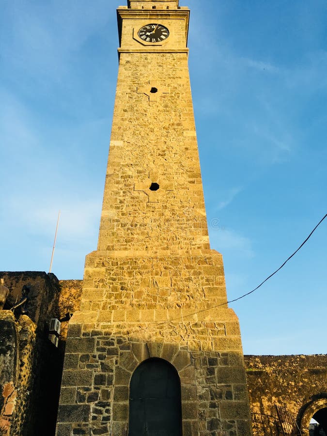 Galle Click tower stock photo. Image of dutch, click - 267786074