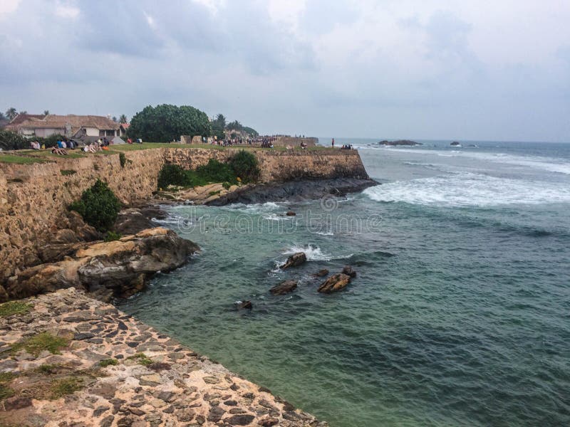 Galle Fort Beach View at Sri Lanka. Stock Photo - Image of evening ...