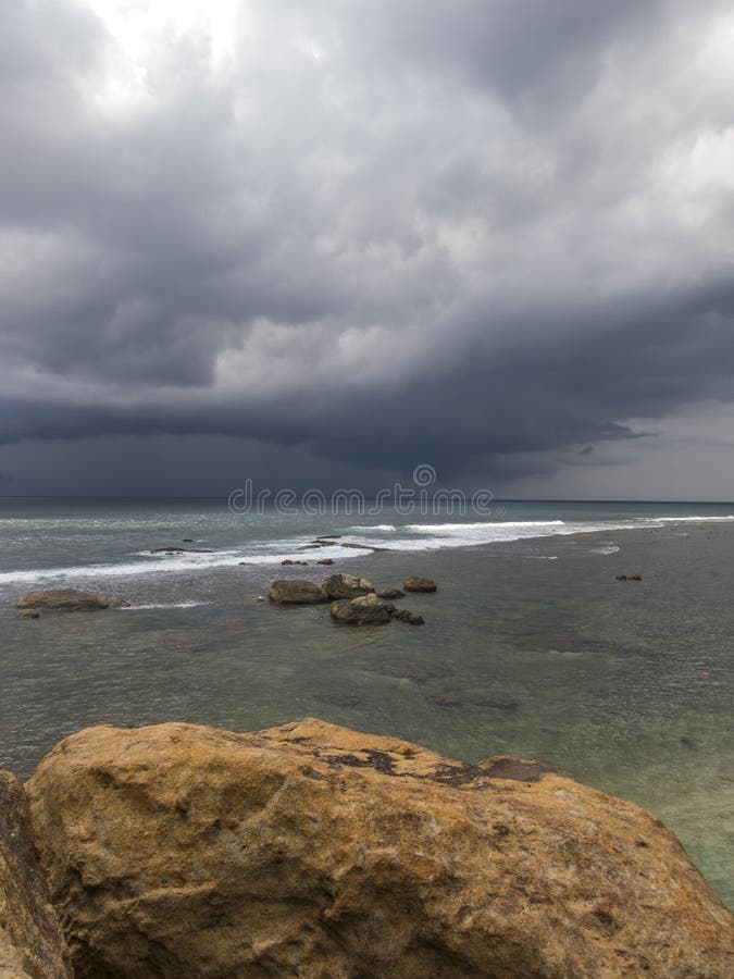 Galle View on Sea and Bad Clouds Stock Image - Image of fort ...
