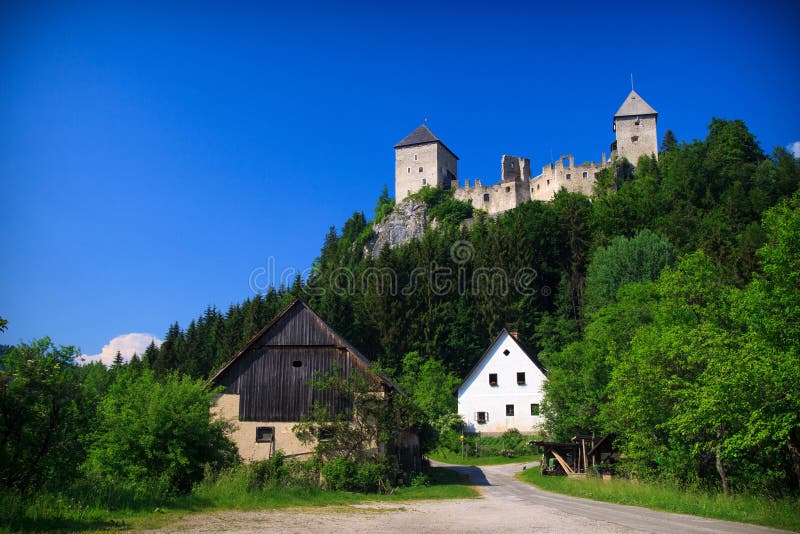 Gallenstein Castle Bottom View Stock Photo - Image of vacation, light ...