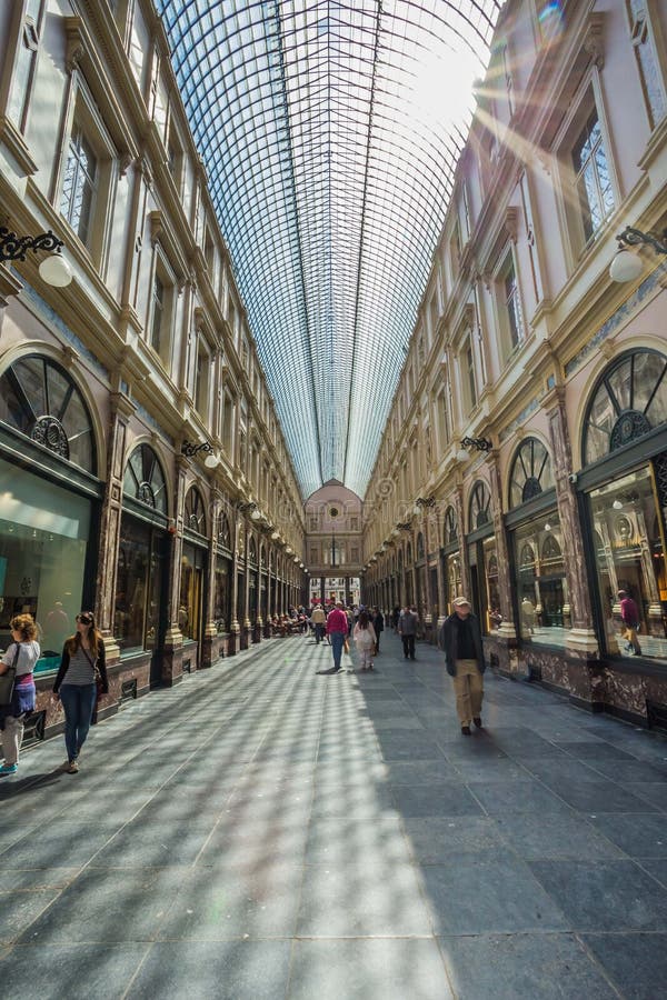 Galleries St Hubert in Brussels Belgium Editorial Stock Image - Image ...