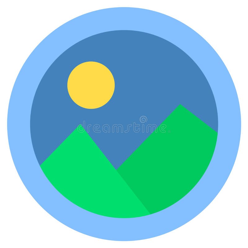 Gallery Circle Icon. Doodle Icon Drawing Stock Vector - Illustration of ...