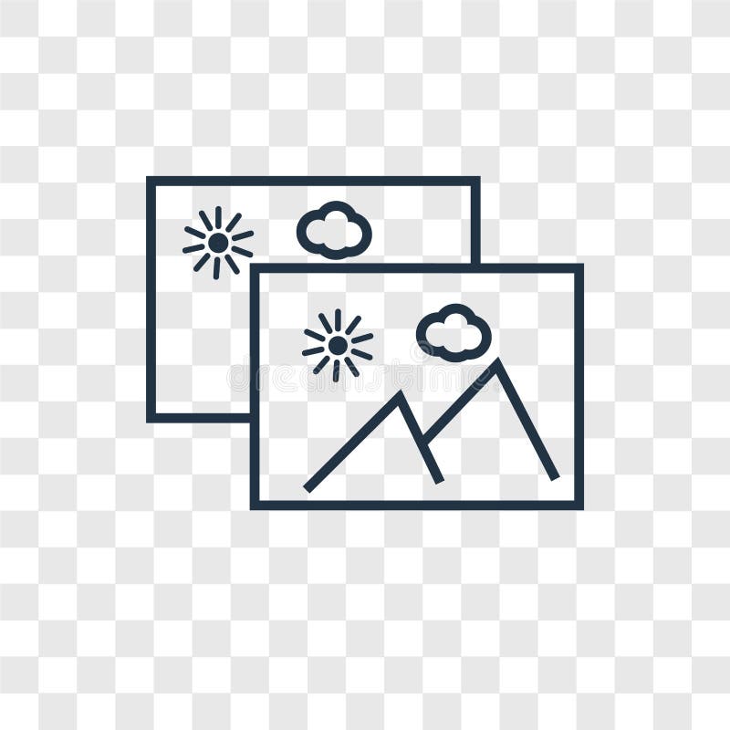 Gallery Concept Vector Linear Icon Isolated on Transparent Background ...