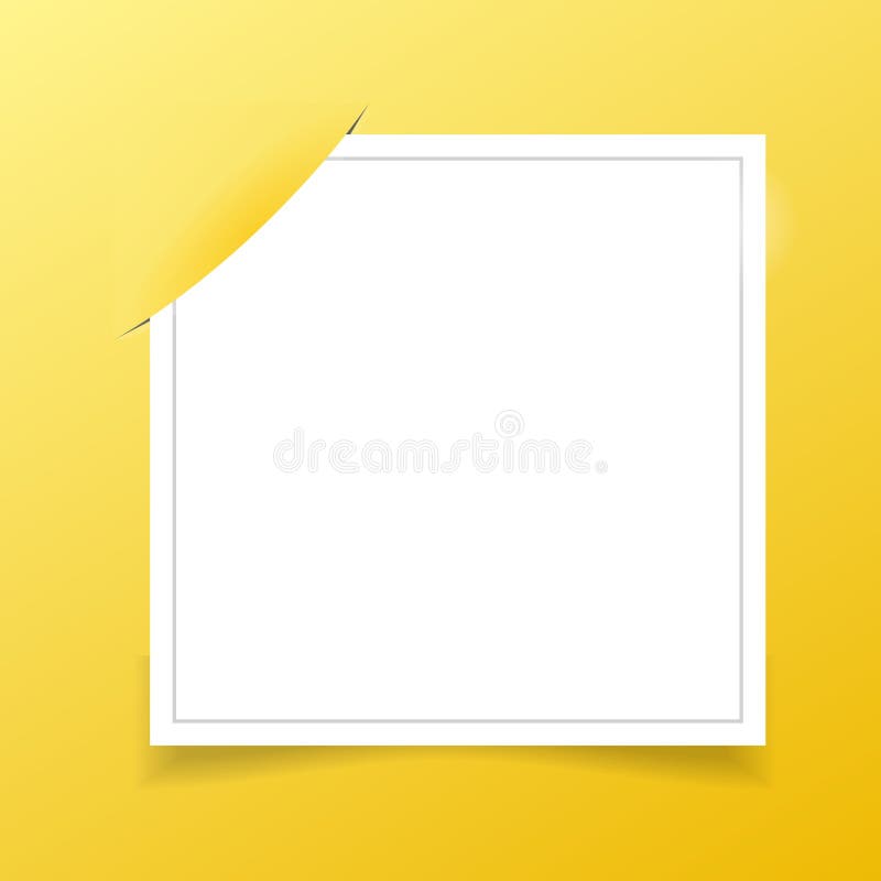 Gallery Frame. Design Advertise Frame. Yellow Color Stock Illustration ...