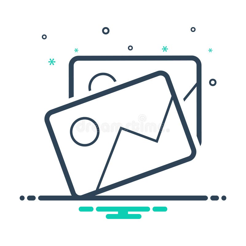 Black Mix Icon for Gallery, Photograph and Album Stock Vector ...