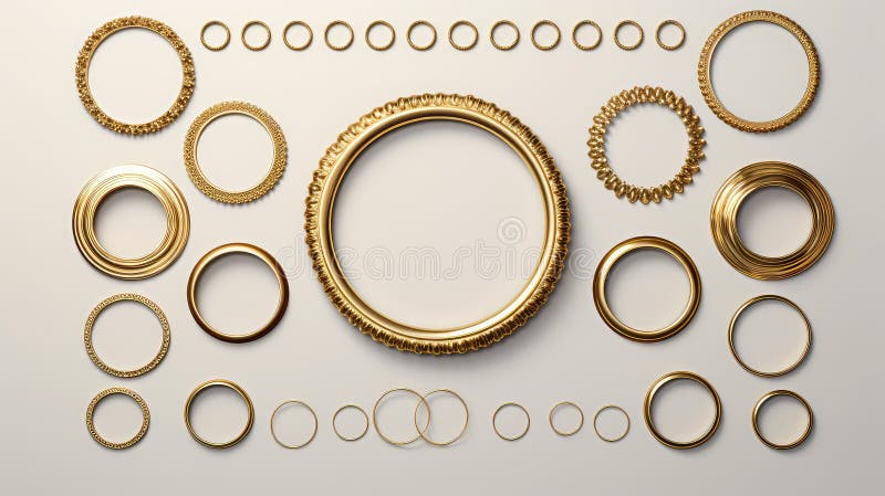 Gallery gold ring frame stock illustration. Illustration of elegance ...
