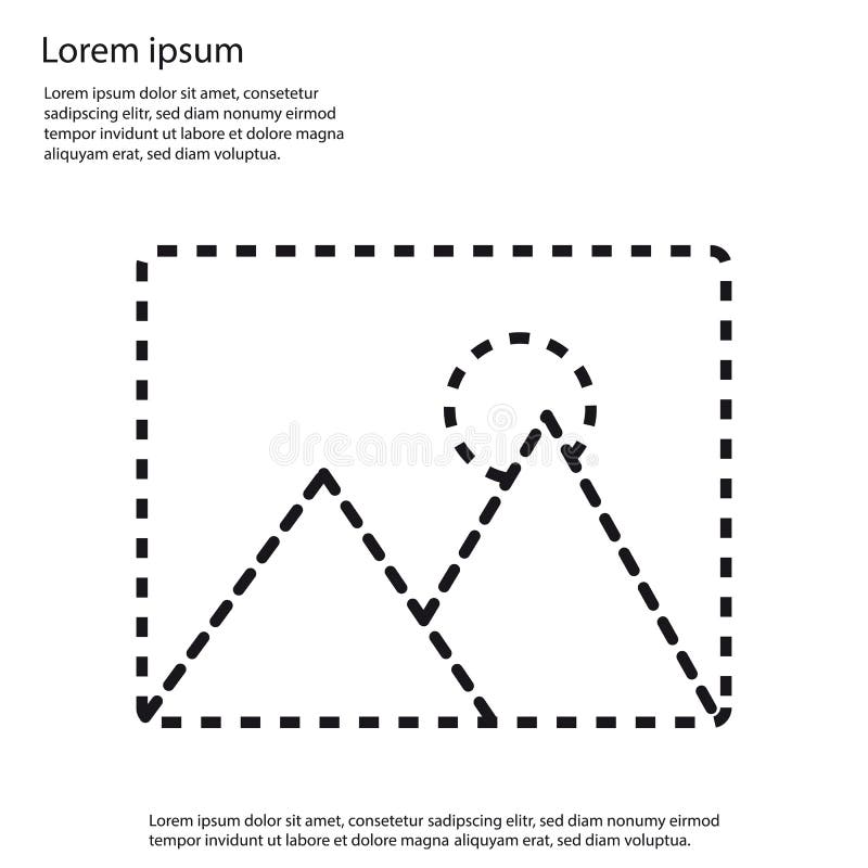 Gallery Icon - Outline Vector Stock Vector - Illustration of decoration ...