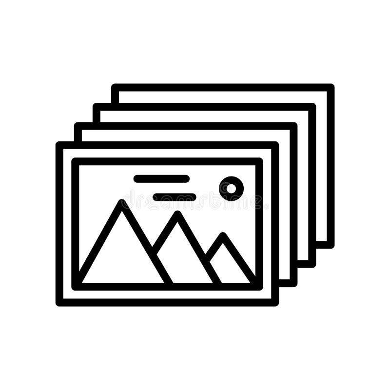 Gallery Icon Vector Sign and Symbol Isolated on White Background Stock ...