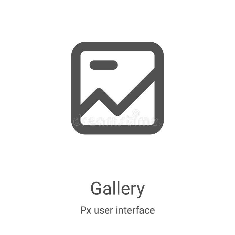 Image Gallery Icon Vector from Web Design Collection. Thin Line Image ...