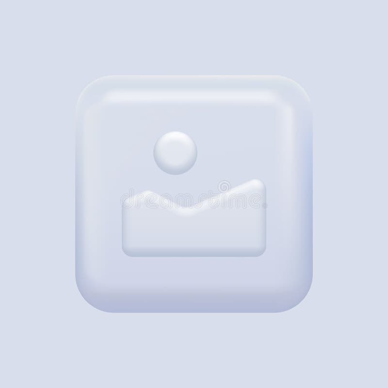 Gallery Icon. White Isolated Button Stock Vector - Illustration of card ...