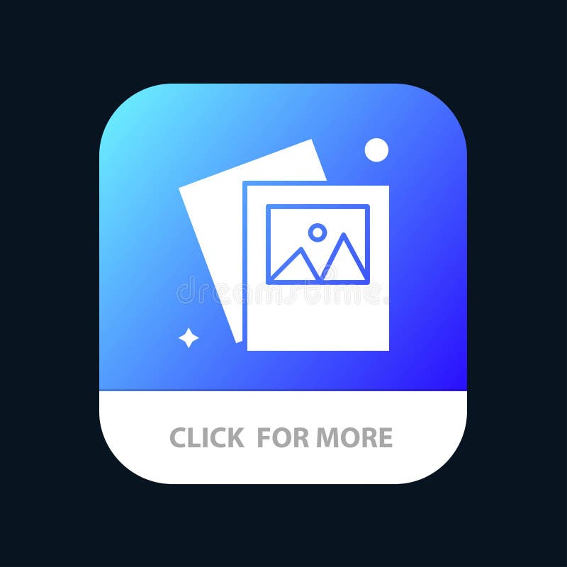 Gallery, Image, Photo Mobile App Button. Android and IOS Glyph Version ...