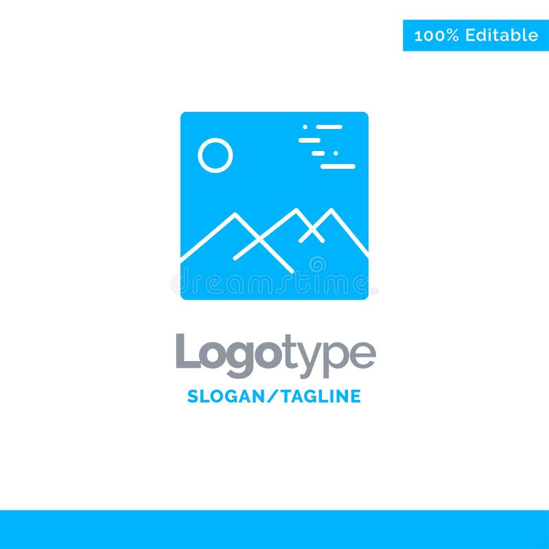 Gallery, Image, Picture, Canada Blue Solid Logo Template. Place for ...