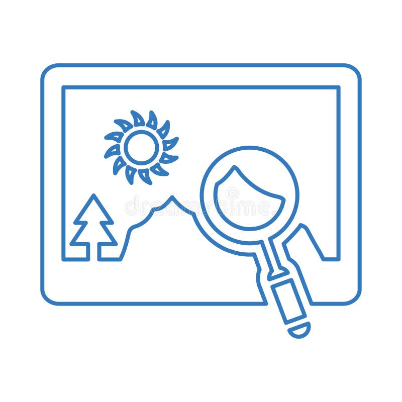 Gallery ,image, Search Line Icon. Outline Vector Stock Vector ...