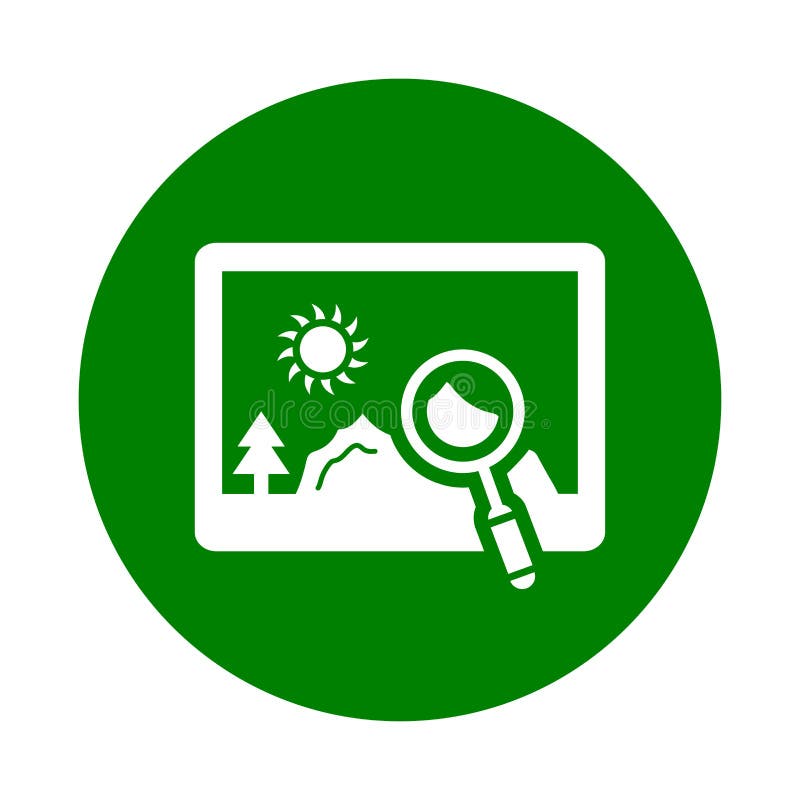 Gallery ,image, Search Icon. Green Vector Sketch Stock Vector ...
