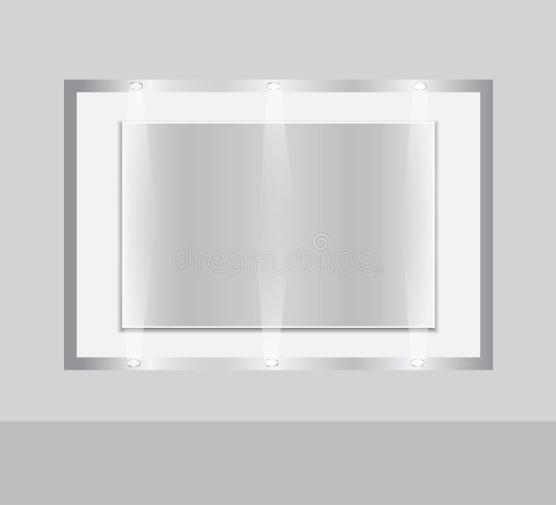 Gallery Interior with Empty Frame on Wall Stock Vector - Illustration of museum, blank: 23640544