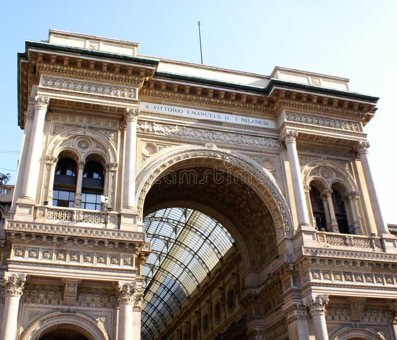 The gallery in milano stock photo. Image of exit, italian - 6330320