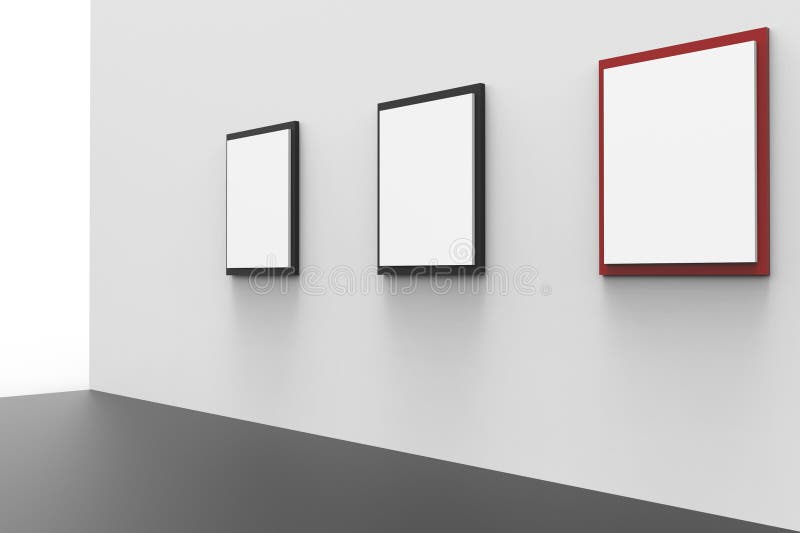 Gallery Minimal Display and Museum Three Picture Frame Exhibition ...