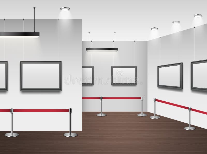 Gallery Realistic Mockup stock vector. Illustration of presentation ...