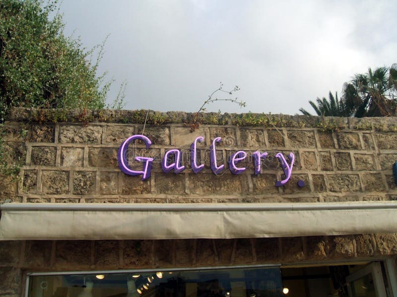 Gallery sign stock image. Image of direction, gallery - 46258139