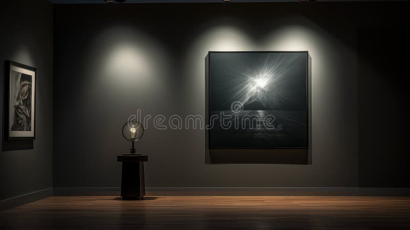 Gallery Spotlight Technology Stock Illustration - Illustration of ...