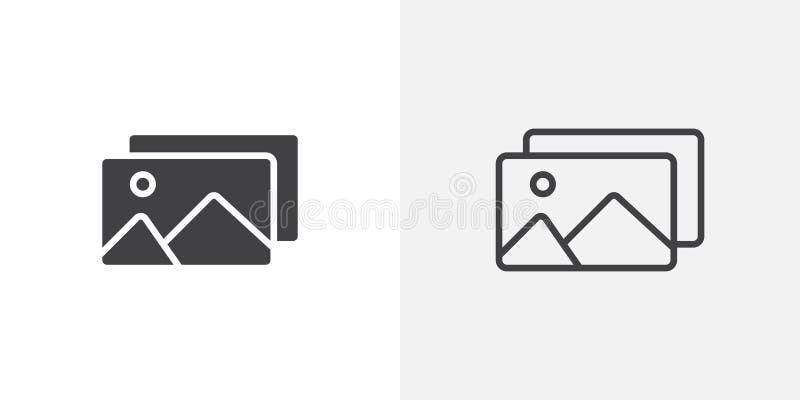 Gallery vecor icon set stock vector. Illustration of portrait - 340561078