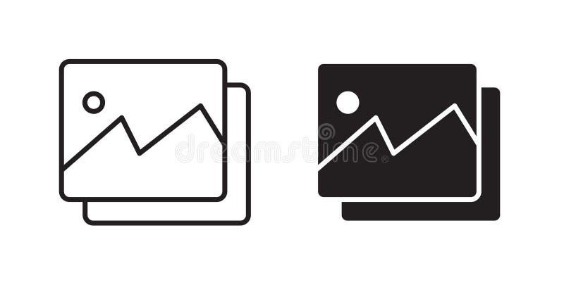 Gallery vecor icon set stock vector. Illustration of photograph - 340707946
