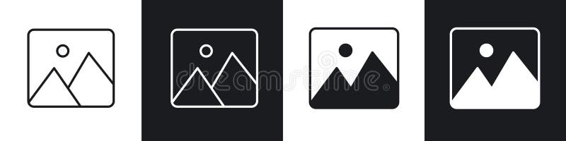 Gallery vecor icon set stock vector. Illustration of frame - 340519298