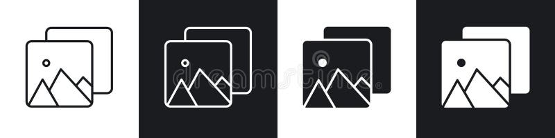 Gallery vecor icon set stock vector. Illustration of folder - 340519302