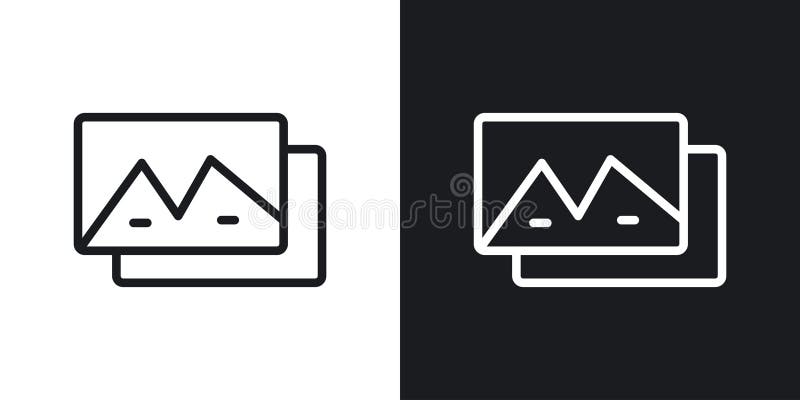 Gallery vecor icon set stock vector. Illustration of photograph - 340637937