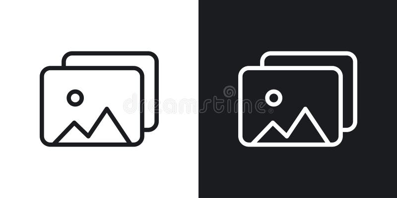 Gallery vecor icon set stock vector. Illustration of folder - 340637940