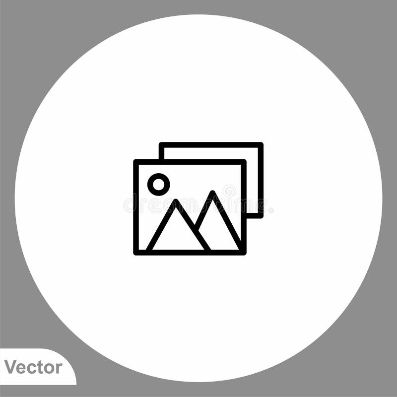 Gallery Vector Icon Sign Symbol Stock Vector - Illustration of concept ...