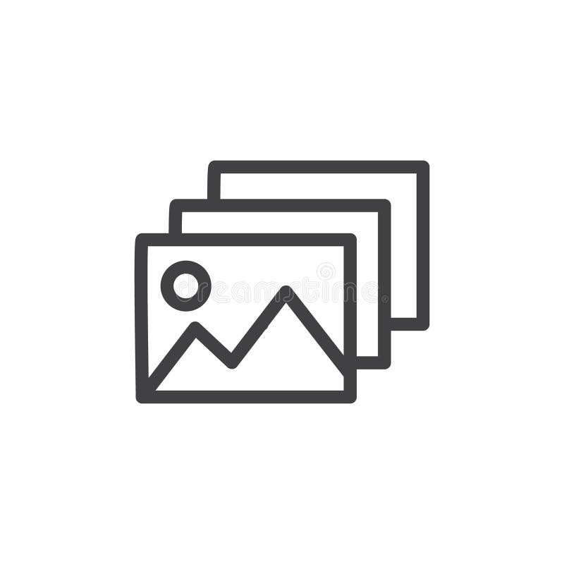 Gallery Vector Icon Simple Outline Vector Logo Stock Vector ...