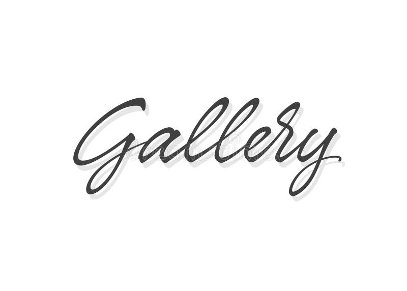 Gallery vector lettering stock vector. Illustration of script - 142847821