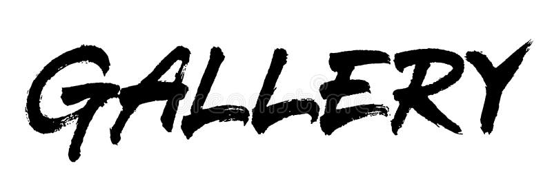 Gallery vector lettering stock vector. Illustration of drawn - 142847823