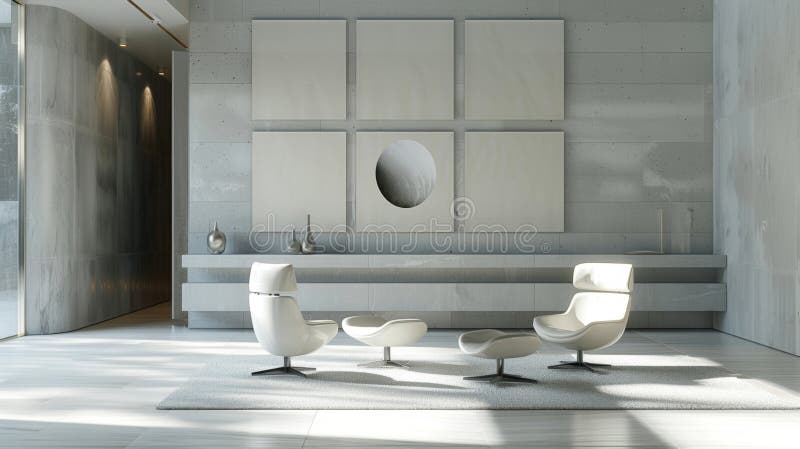 Gallery Wall Design, a Group of Silver Rectangular Frames on the Wall ...