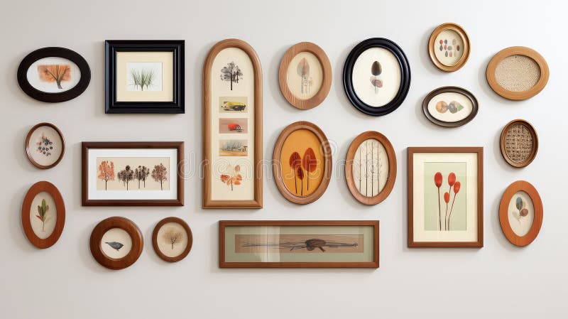 Gallery wood oval frame stock illustration. Illustration of mahogany ...