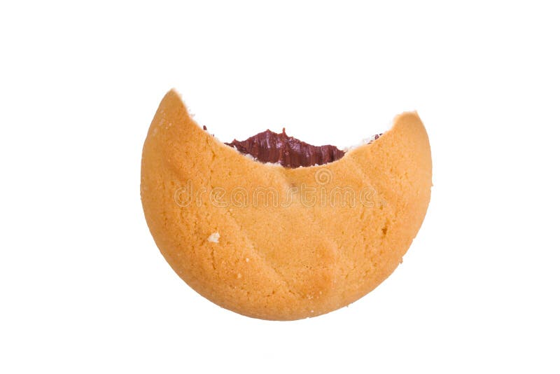Galleta Mordida Y Un Vidrio De Leche Foto de archivo - Imagen de migas ...