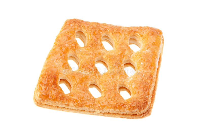 Galleta perforada cuadrada imagen de archivo. Imagen de alimento ...
