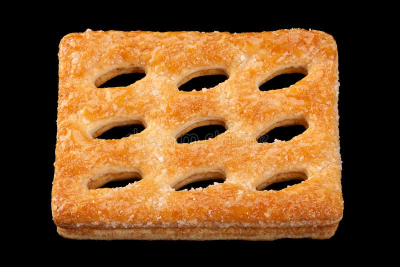 Galleta perforada cuadrada imagen de archivo. Imagen de alimento ...