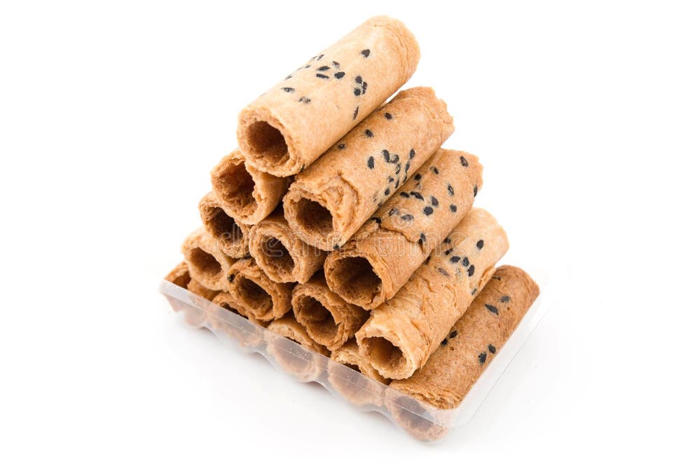 Galletas del rollo foto de archivo. Imagen de postre - 33683546