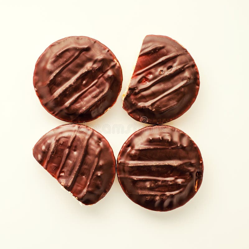 Galletas Redondas Del Chocolate Foto de archivo - Imagen de chocolate ...