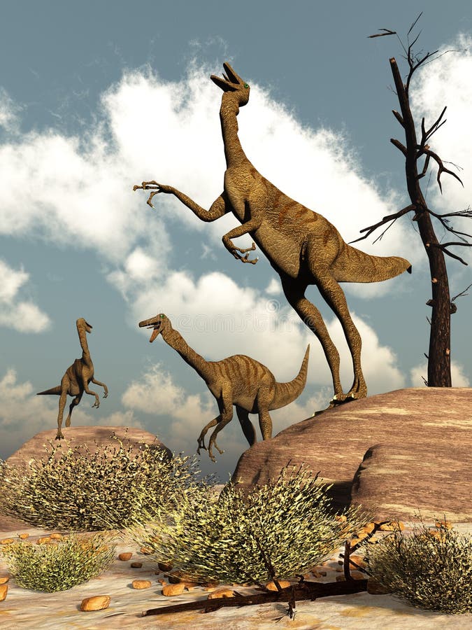 Gallimimus Dinosaur 3d Render Stock Illustrations – 8 Gallimimus ...