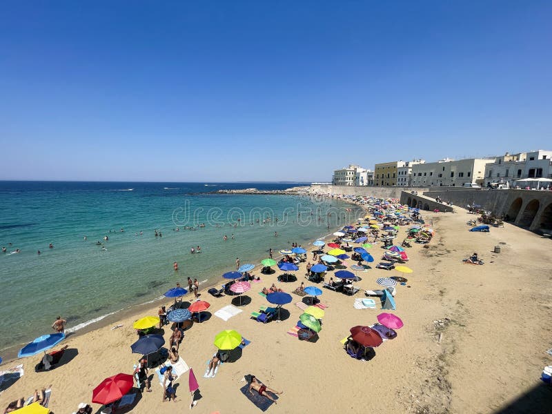 Gallipoli Beach of Purity Crowded with Tourists Editorial Image - Image ...