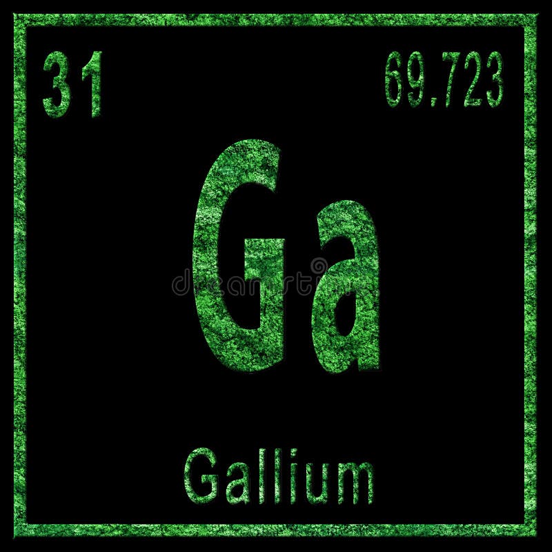 Gallium Chemical Element, Green Edition Stock Illustration ...